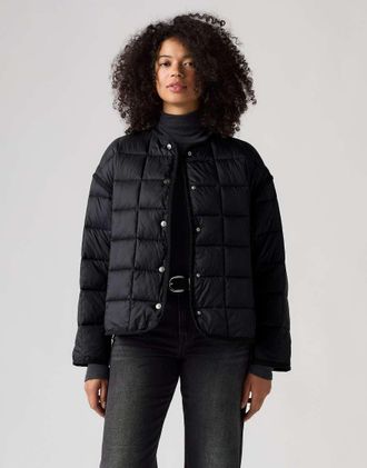 Levi's Poppy gesteppte Pufferjacke in Schwarz