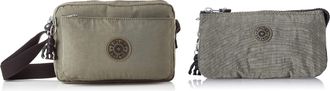 Kipling Womens ABANU M CROSSBODY, Grün Moss, 9x24x17 cm Womens Creativity L Pouches/Cases, Grün Moss, 4x18.5x11 cm