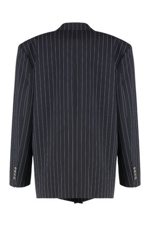 The Attico Womens Single-Breasted One Button Jacket Blue Polyester Blazers