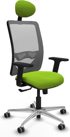 Piqueras y Crespo B&uuml;rostuhl mit Rollen Zulema mit 2D-Armen, h&ouml;henverstellbarer Lendenwirbelst&uuml;tze und festem Kopfteil, ausgestattet mit 3 Positionen und Schneidschaum, 