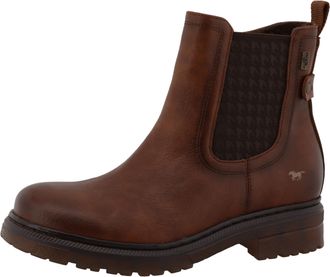 Mustang Jeans Winterstiefelette MUSTANG SHOES Patricia, Damen, Gr. 39, braun (dunkelbraun), Lederimitat, Textil, used, Schuhe Winterstiefelette, Winterboots, Stiefe