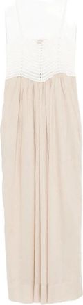 Jucca Femme, Robes, Beige, Taille: 36 FR Longue Robe Crochet
