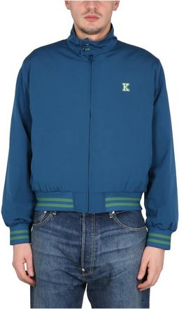 Kenzo Homme, Vestes, Bleu, Taille: M Pixel 2-in-1 Harrington Jacket