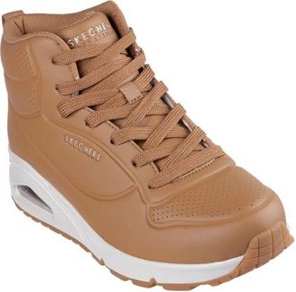 Skechers Baskets Uno Stand High Duraleather Mousse - Châtaigne - UK 4