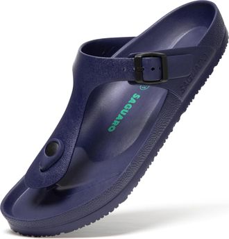 Saguaro Hausschuhe Herren Damen Leicht Elastisch Pantoletten Klassisch Badschuhe Unisex Erwachsener Sandalen, Slipper Tiefes Blau 47