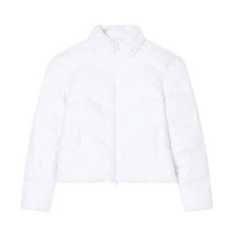 Emporio Armani Nylon Steppjacke mit Allover-Monogramm-Print - - Jackets - Damen - Wei&szlig; - M
