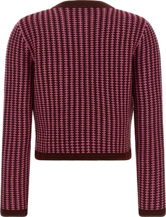 Versace Womens Multicolor Virgin Wool Cardigan Clothing