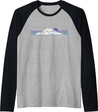 Trendy Apparel Mt. Rainier Washington Retro 90s Gradient Raglan