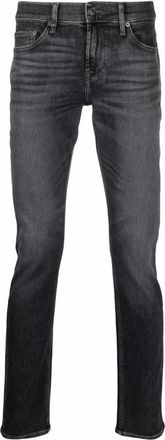 7 For All Mankind Homme, Jeans, Gris, Taille: W33 Jeans Slim-Fit Taille Moyenne