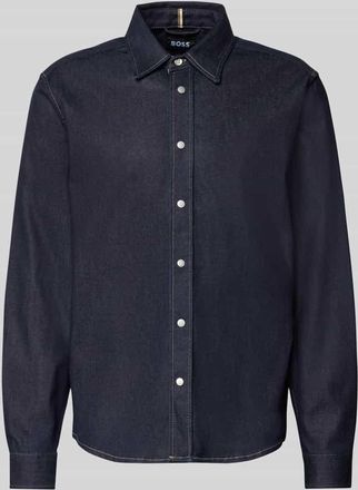 HUGO BOSS Oversized Hemdjacke aus Baumwoll-Mix Modell LIAM