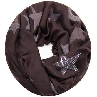 Glamexx24 Écharpe Loop avec motif étoilé - Écharpe longue légère pour femme - Écharpe tube - Écharpe pour le printemps et lautomne - Disponible dans de nombreus