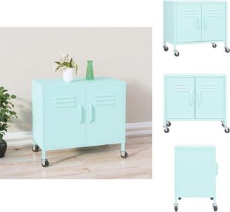 vidaXL Lagerschrank Mintgr&uuml;n 60x35x56 cm Stahl - Lagerschrank - Aufbewahrungsraum - Garderobe - Stahlschrank - B&uuml;roorganisation
