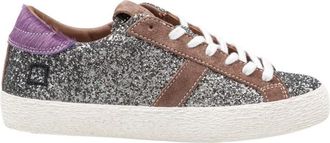 D.A.T.E. Low-Top Sneaker - D.A.T.E. Glitter Hill Low Sneakers In Gunmetal - Gr. 36 (EU) - in Grau - f&uuml;r Damen