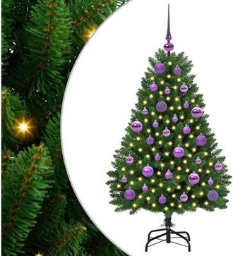vidaXL K&uuml;nstlicher Weihnachtsbaum Gr&uuml;n 120 cm PVC und Metall vidaXL