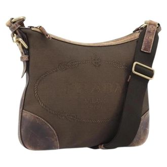 Prada Pre-owned Vintage Canvas Crossbody Bag - - Pre-owned - Damen - Braun - ONE SIZE
