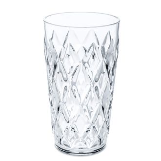 Koziol CRYSTAL L Glas 450 ml | Wasser, Eistee, Limonade, Longdrinks | kristallklarer Kunststoff, bruchfest, stapelbar, leicht, spülmaschinengeeignet | Küche,