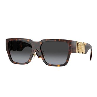 Versace Havana Sonnenbrille mit grauen Verlaufsgl&auml;sern - - Accessories - Herren - Braun - 57 CM