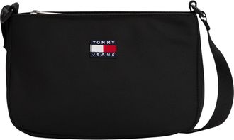 Tommy Jeans Damen Schultertasche Daily mit Reißverschluss, Schwarz (Black), Einheitsgröße