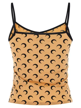 Marine Serre All Over Moon Print Tank Top - Beige