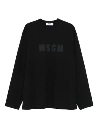 Msgm t-shirt à logo imprimé - Noir