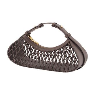 Cult Gaia Womens Shala Shoulder Bag - Cult Gaia Leather Grey Cowhide Handbags-Purses