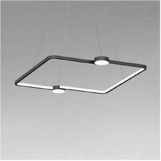 Trade Shop Trade Shop - LED 30W QUADRATO SOSPENSION MIT TELECOMANDO DESIGN MODERN NERO 71187