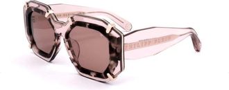 Philipp Plein Femme, Accessoires, Multicolore, Taille: ONE Size Lunettes de soleil en ac&eacute;tate avec montures