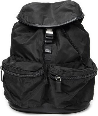 Prada Crossbody Bags - Double Pocket Drawstring Backpack - Gr. unisize - in Schwarz - f&uuml;r Damen