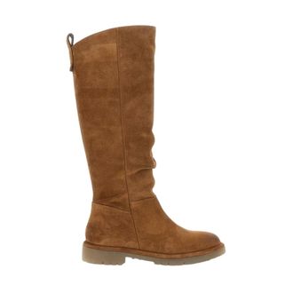 Caf&egrave;noir Botte Montante Daim Pliss&eacute; - Femme - Chaussures - Brun - Taille: 38 EU