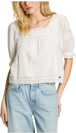 Pepe Jeans London Everly Shirt f&uuml;r Damen, Wei&szlig; (Off White), Gr&ouml;&szlig;e XS, Wei&szlig; (gebrochenes Wei&szlig;), XS