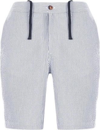 MC2 Saint Barth Homme, Shorts, Bleu, Taille: XL Striped Cotton Shorts