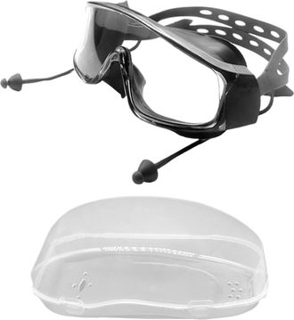 Generic Schwimmbrille mit Ohrst&ouml;pseln - Kristallklare Schwimmbrille, UV-Schutzlinse | Silikondichtung mit verstellbarem Kopfband, Anti-Fog-breite Sichtbrille 
