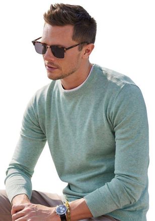 H.I.S Strickpullover Regular Fit, Langarm, Pullover aus Feinstrick, Baumwollmischung