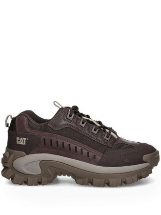 CAT baskets en cuir à empiècements - Marron
