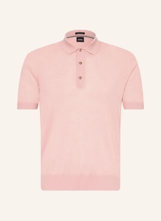 HUGO BOSS Strick-Poloshirt Nolano rosa