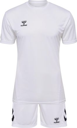Hummel Sportanzug HUMMEL HMLLOGO SET, Herren, Gr. M (48/50), wei&szlig;, Obermaterial: 100% Polyester, Sportanz&uuml;ge, f&uuml;r Fitnessaktivit&auml;ten, aus atmungsaktivem Poly
