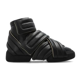 Maison Margiela Homme, Chaussures, Noir, Taille: 45 EU Future Show Leather Baskets