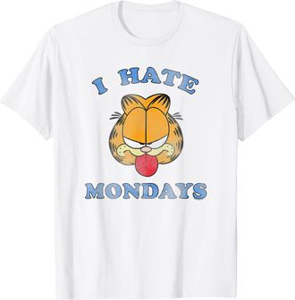 Garfield I Hate Mondays Funny Vintage Cartoon Cat T-Shirt