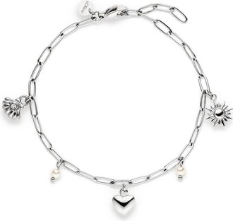s.Oliver Bracelet - Elegantes Armband aus poliertem Edelstahl - silber - Gliederkette verstellbar bis 21 cm - wasserfest & hautfreundlich