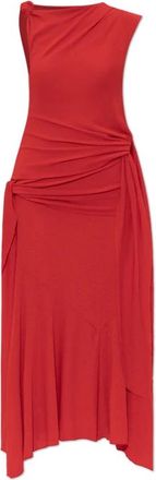 Ganni Femme, Robes, Rouge, Taille: 38 FR Robe asym&eacute;trique &agrave; volants