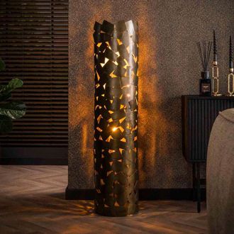 M&S Collection Lampadaire industriel 30x30x135 cm en métal bronze antique - AMP