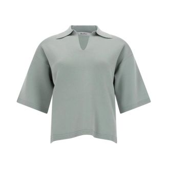 Max Mara V-Ausschnitt T-Shirt - - Tops - Damen - Gr&uuml;n - S