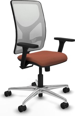 Piqueras y Crespo Schreibtischstuhl, beige und wei&szlig;, mit 3D-Armlehnen, h&ouml;henverstellbare Lendenwirbelst&uuml;tze, ausgestattet mit 3 Positionen und Schneideschaum, Wei&szlig;/Brau