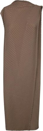 Issey Miyake Femme, Robes, Vert, Taille: 40 FR Soft Fold Pleats Dress