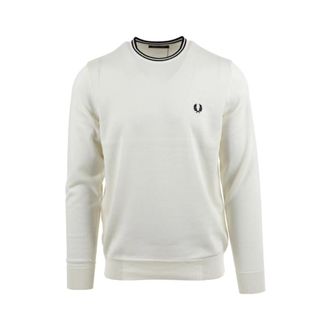 Fred Perry Klassischer Rundhals-Pullover - - Sweatshirts & Hoodies - Herren - Wei&szlig; - XL