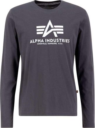 Alpha Industries Herren Basic Ls Longsleeve Für T-Shirt, Vintage Grey, M EU