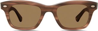 Garrett Leight Sonnenbrille mit eckigem Gestell - Braun