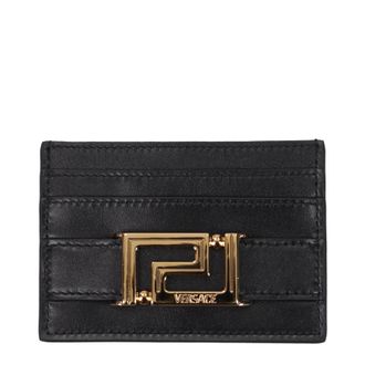 Versace Femmes Porte Document En Cuir Noir