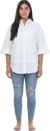 Ted Baker Orlanda Hemd f&uuml;r Damen, &Uuml;bergro&szlig;, 3/4 &Auml;rmel (Wei&szlig;)