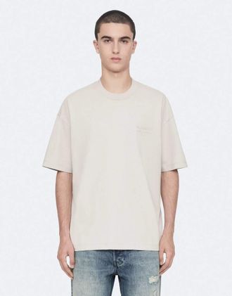AllSaints Xander Kurzarm-Rundhals in Himmelblau